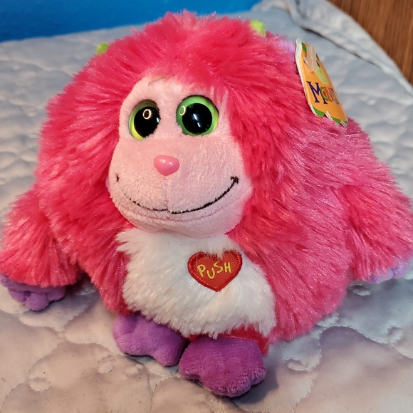 Toys | Ty Monstaz Trixie Talking Plush Pink Purple Super Soft With Tags Heart Button | Poshmark
